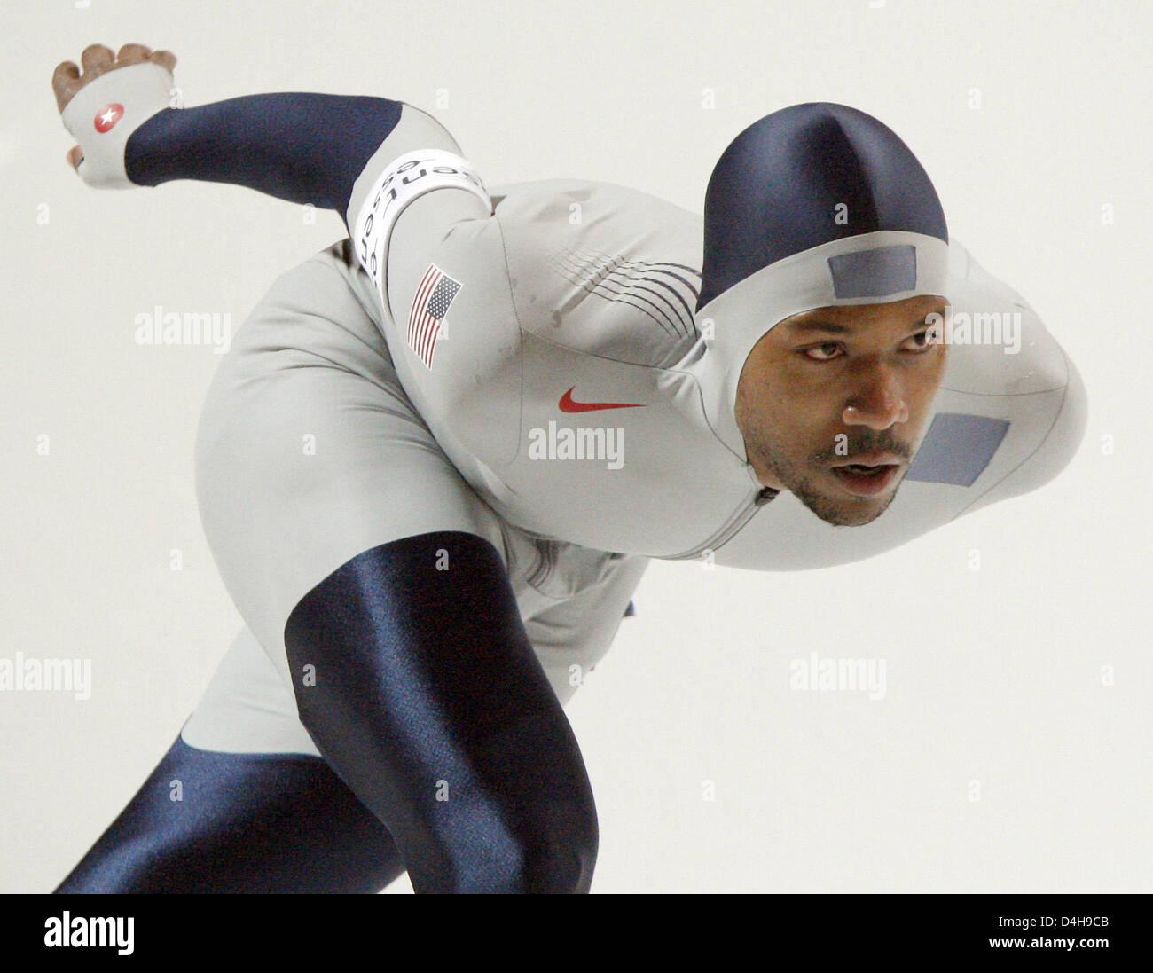 US ice speed skater Shani Davis is pictured at the start of the 5,000 ...