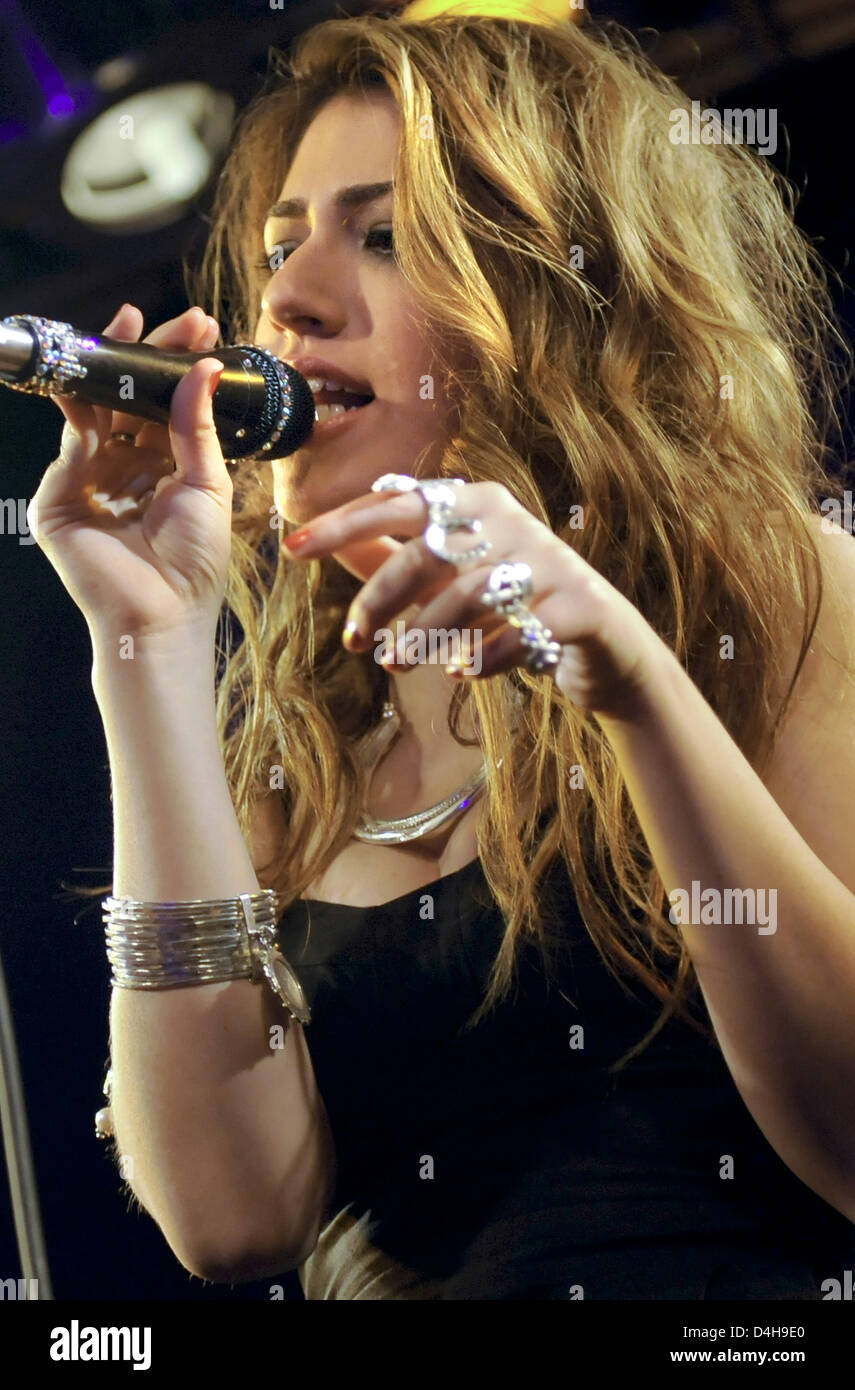 Australian singer Gabriella Cilmi performs at Frannz Club in Berlin ...
