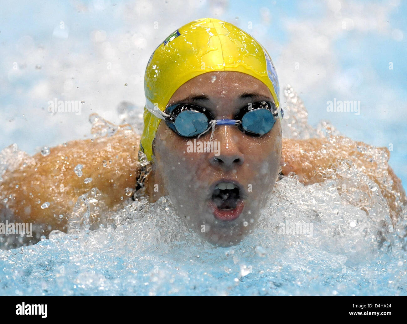 Brazilian Gabriella Silva swims the women?s 100 metres butterfly during ...