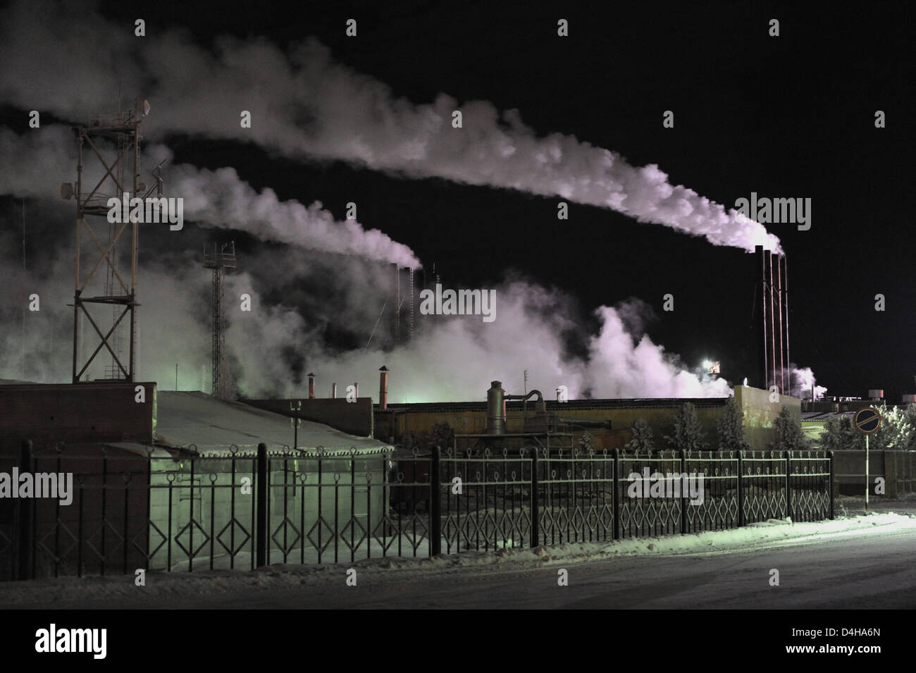 Steam rises out of the gas processing plant operated by the world?s ...