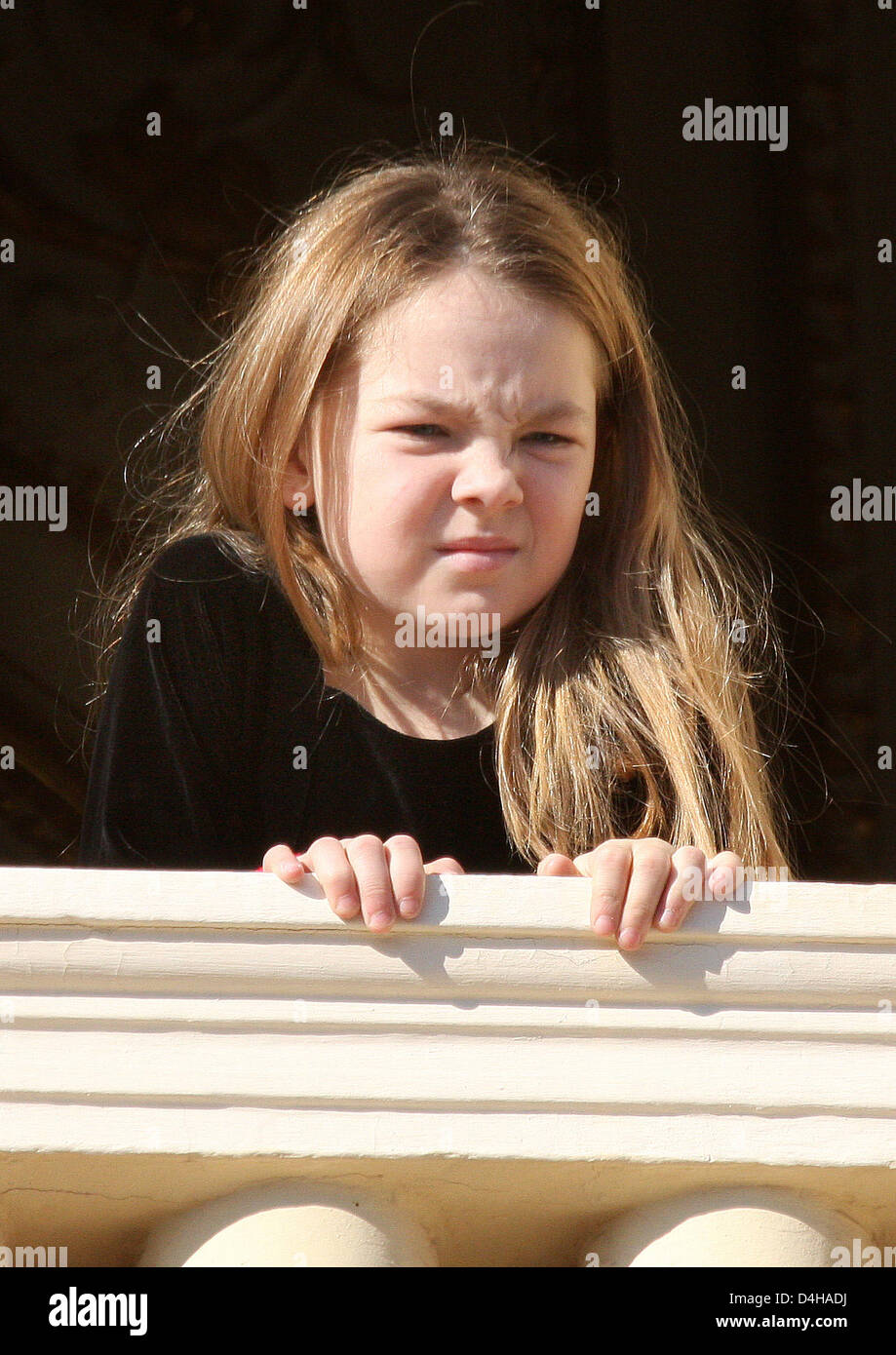 Princess Alexandra of Hanover is pictured on the Palace?s balcony as ...