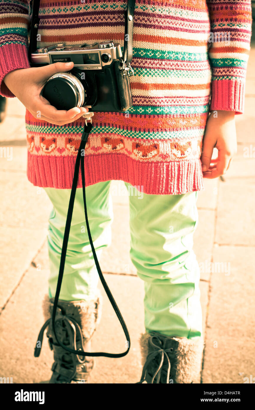 Woman wit a photo camera Stock Photo - Alamy