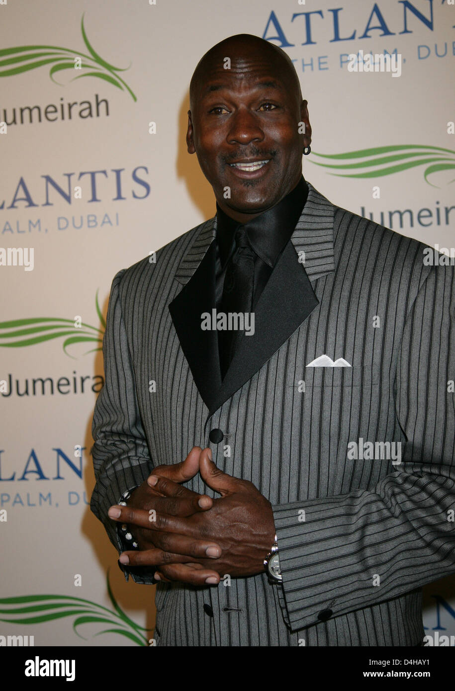 US basketball legend Michael Jordan arrives on the red carpet at Hotel ...