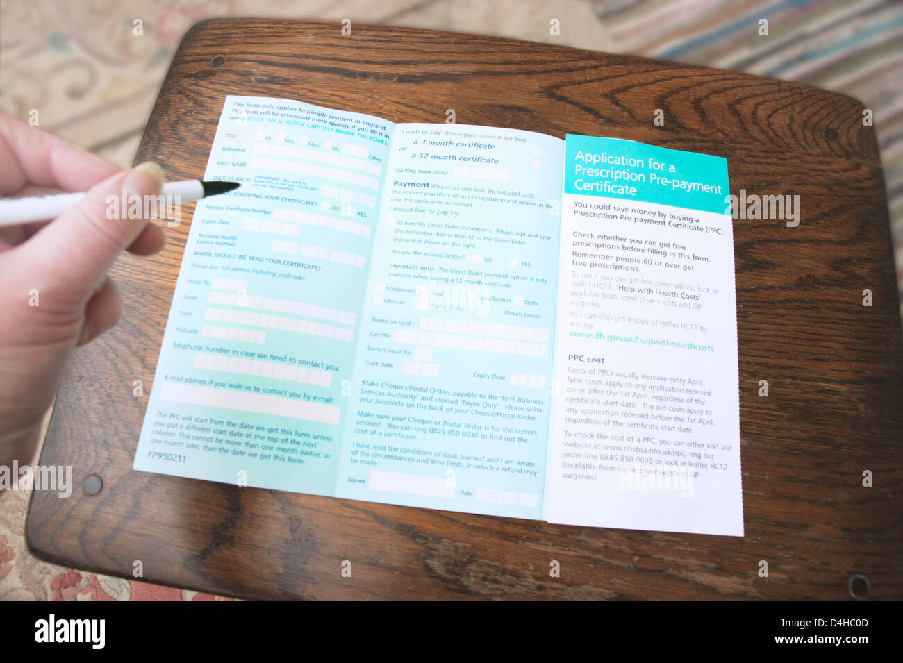 Prescription form nhs hi-res stock photography and images - Alamy