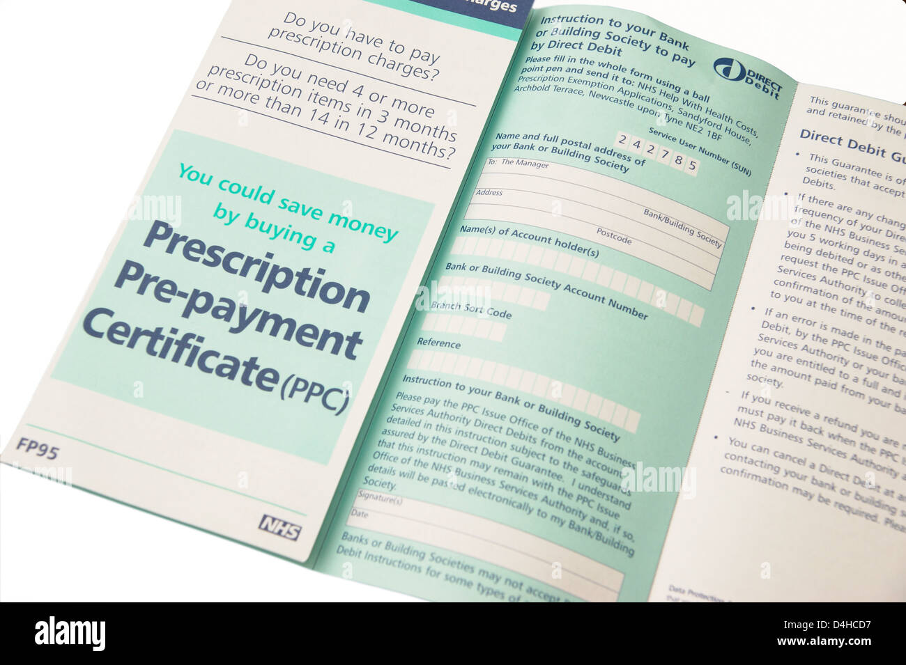 Prescription form nhs hi-res stock photography and images - Alamy