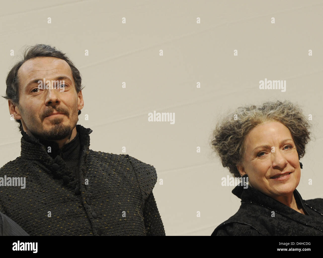 Actors Julien Boisselier (L) and Hannelore Hoger captured during a ...