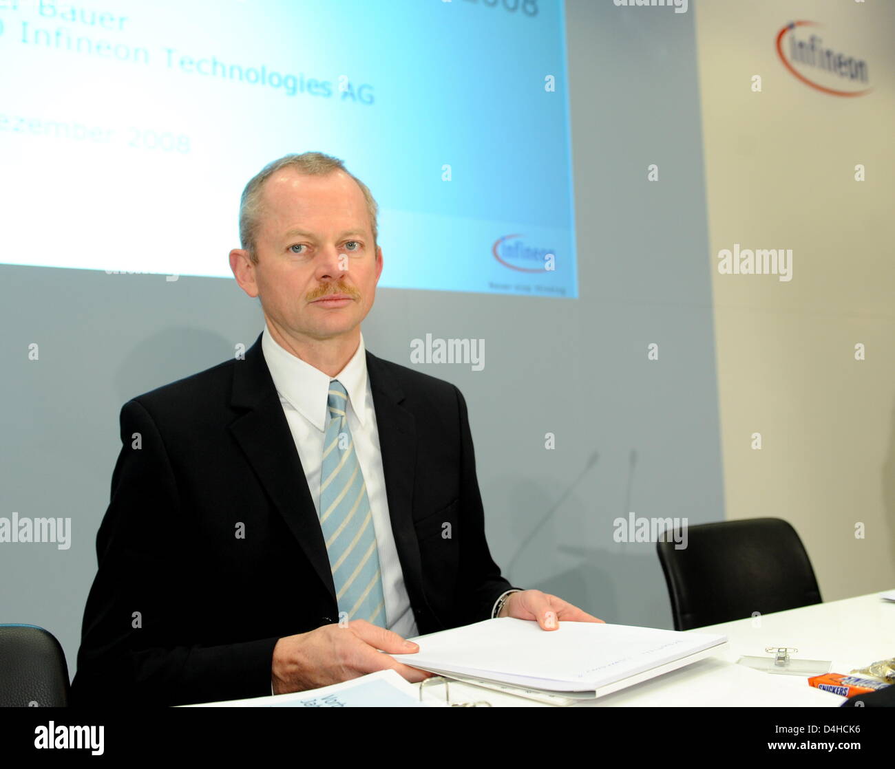 Speaker of the bord of Infineon Technologies AG, Peter Bauer, speaks ...