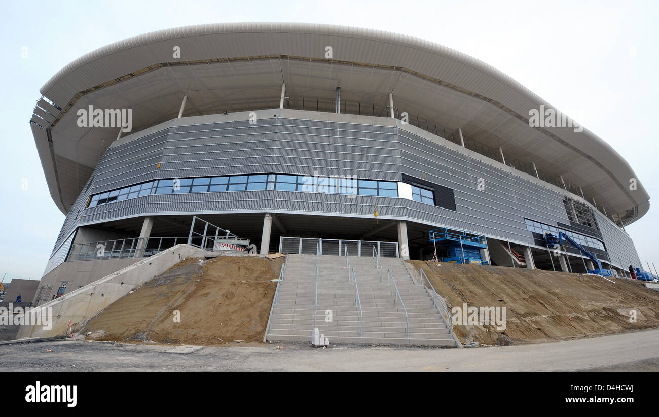 Exterior view on the construction site for Bundesliga club TSG 1899 ...