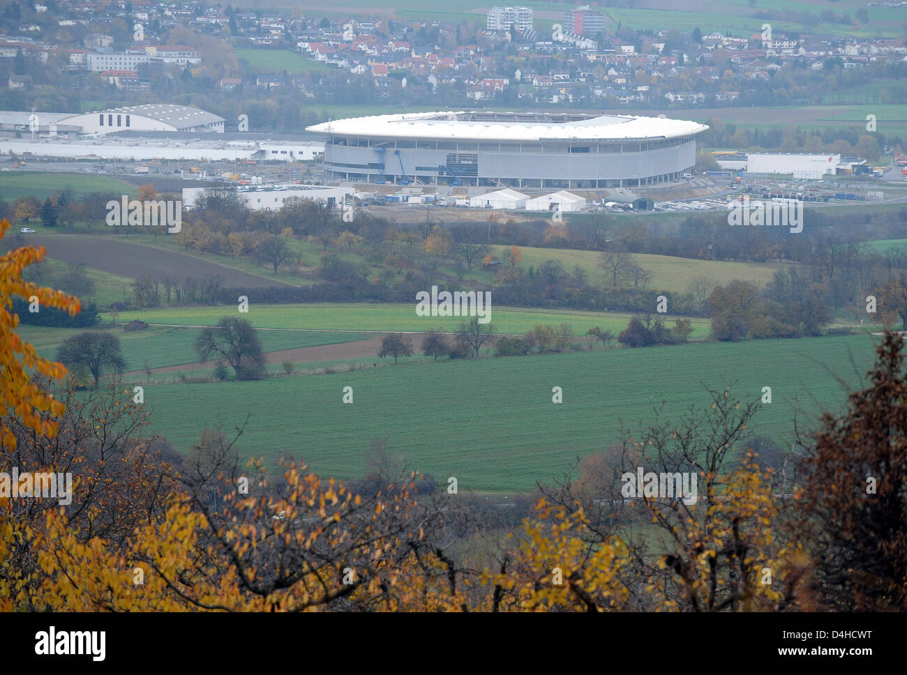 Exterior view on the construction site for Bundesliga club TSG 1899 ...