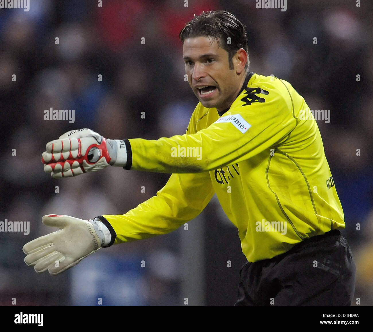 Bremen?s keeper Tim Wiese seen in action during the Bundesliga soccer ...