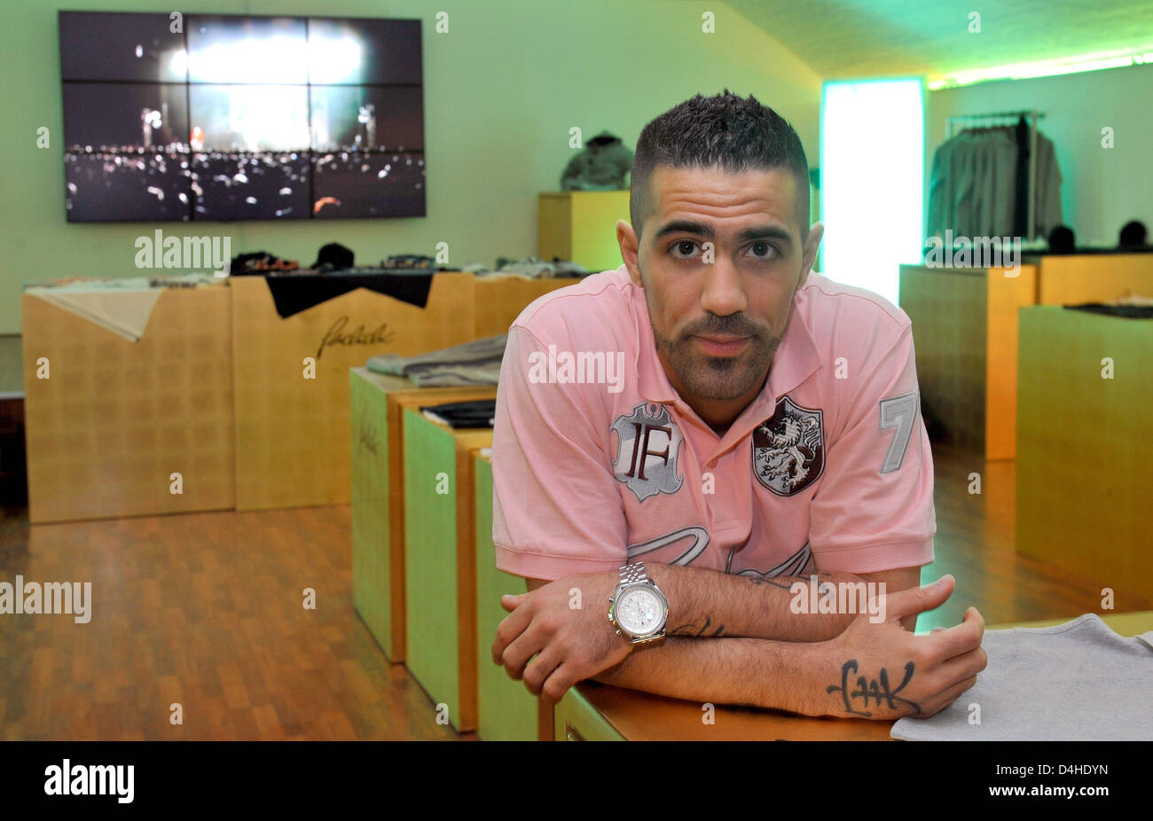 German rapper Bushido poses inside his fashion store ?Bushido Store? in ...