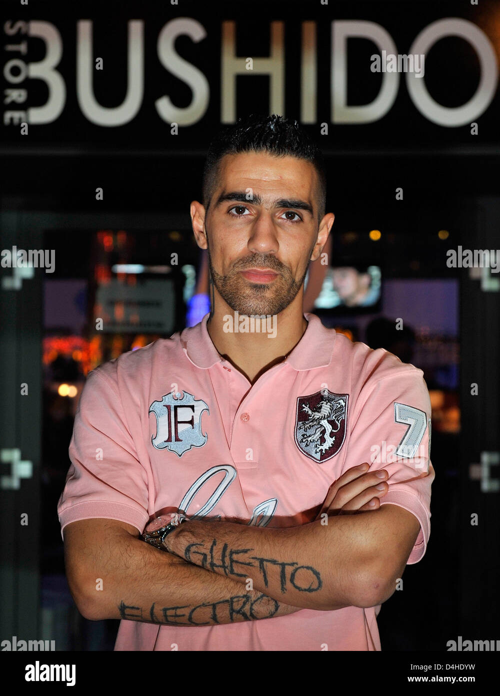 German rapper Bushido poses outside his fashion store ?Bushido Store ...