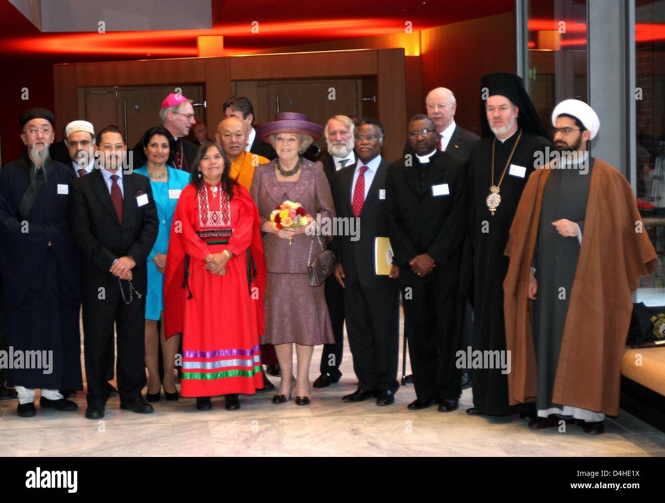 Dutch Queen Beatrix (C) attends the International Inter-Religious ...