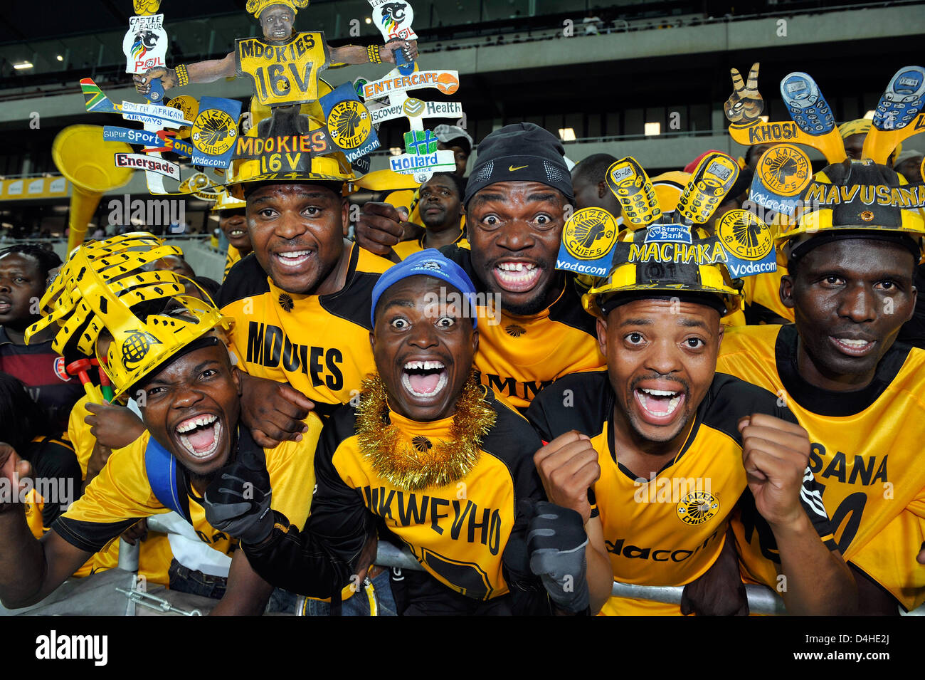African Soccer Fans Cheering