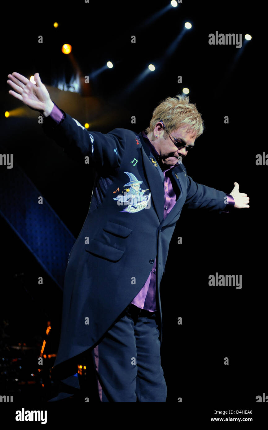 British singer Elton John performs at ?O2 World Arena? in Berlin ...