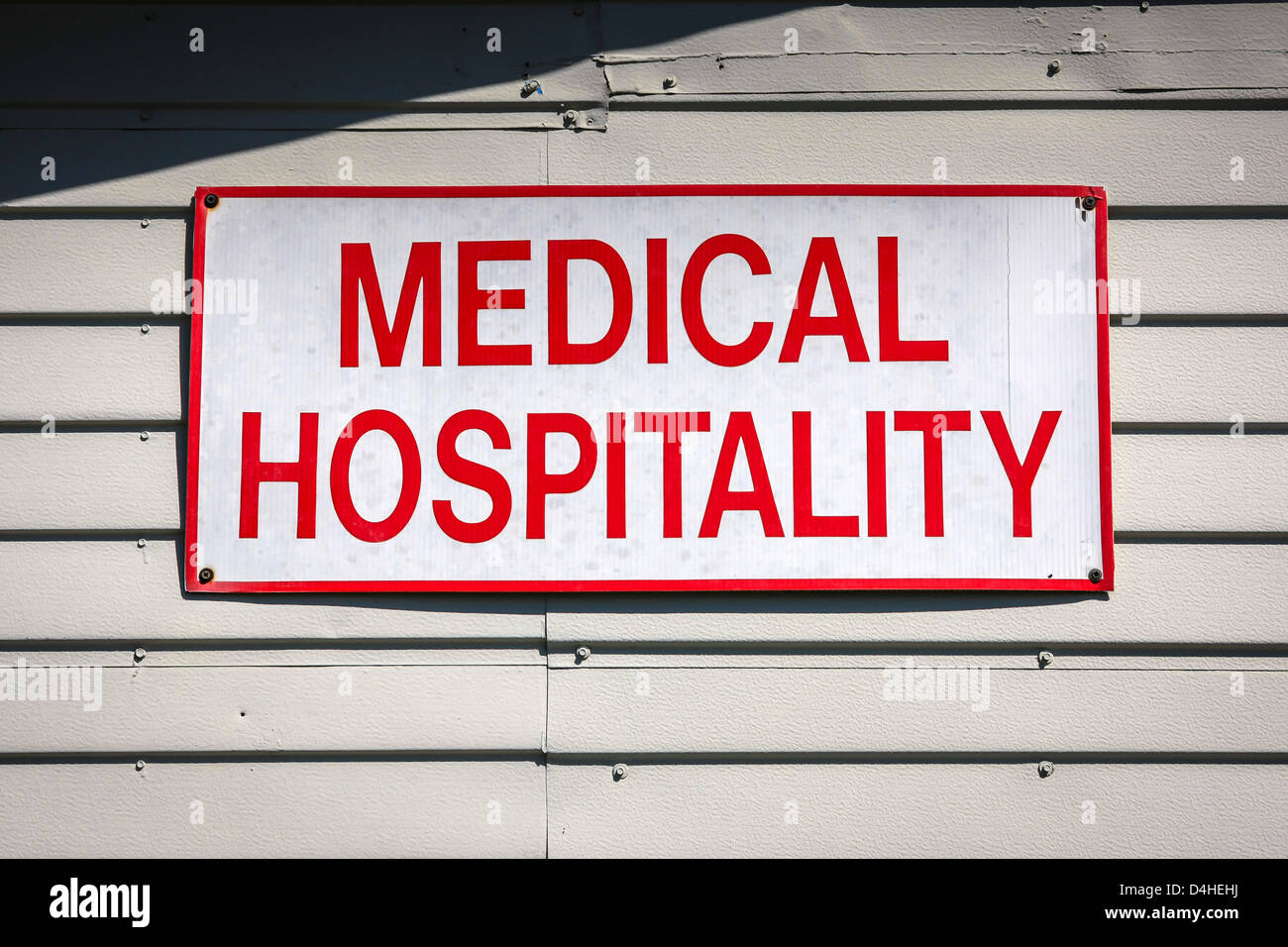 Medical Hospitality Sign Stock Photo - Alamy