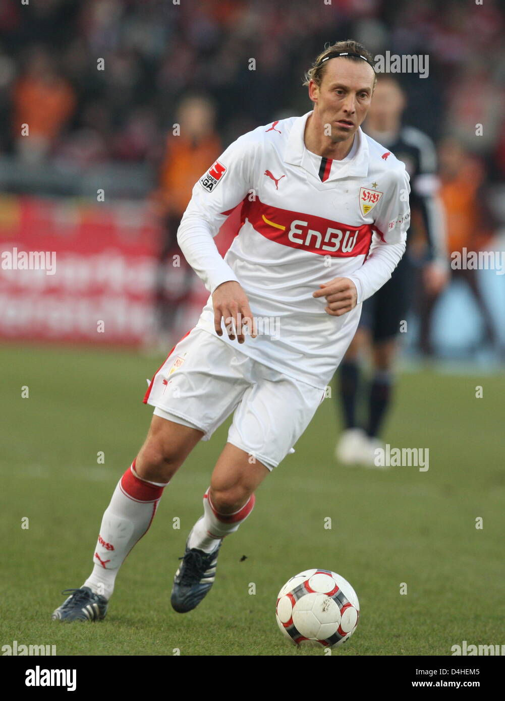 Stuttgart?s Jan Simak seen in action during the Bundesliga match VfB ...