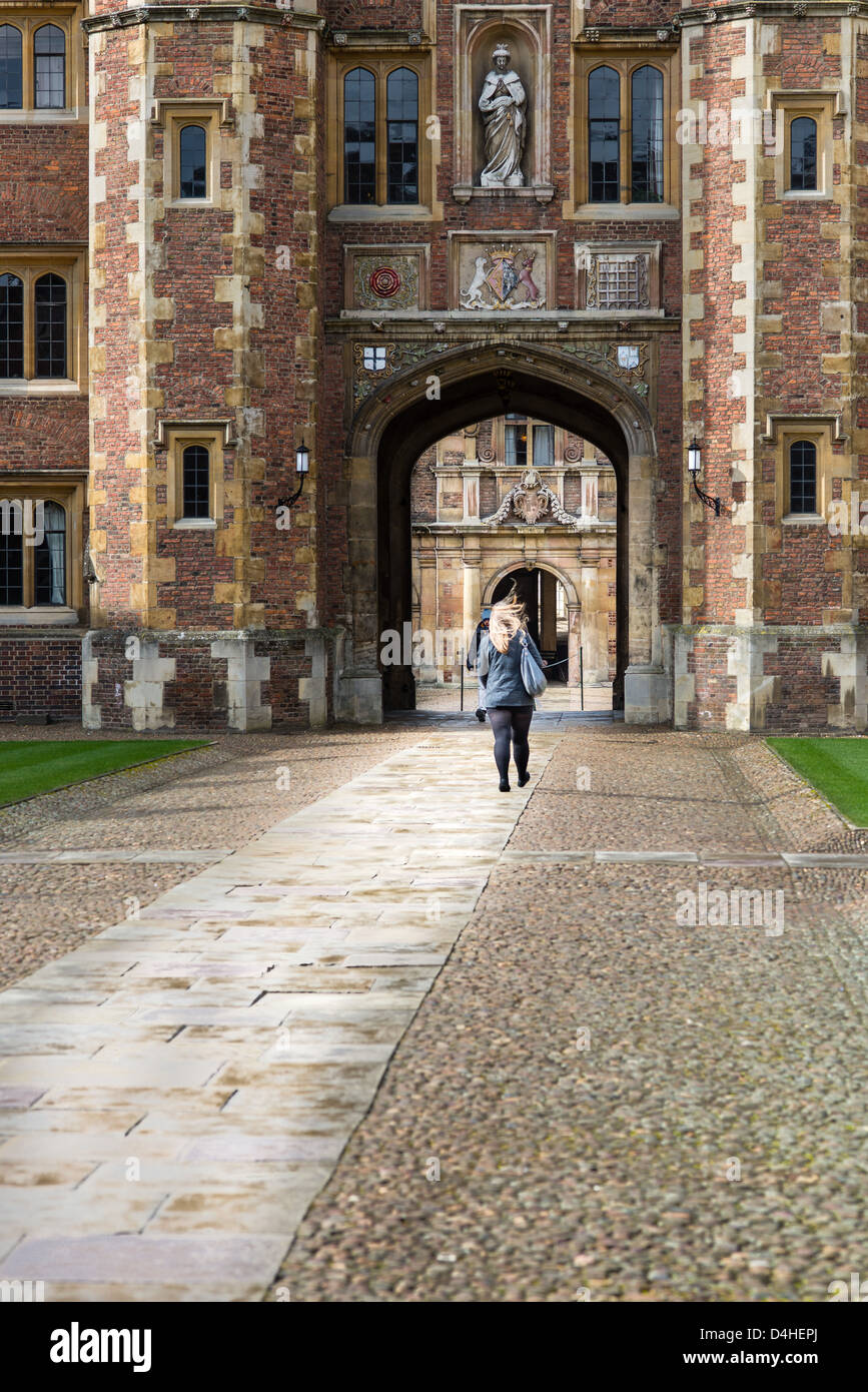 Student at the medieval college of St John's, Cambridge University ...