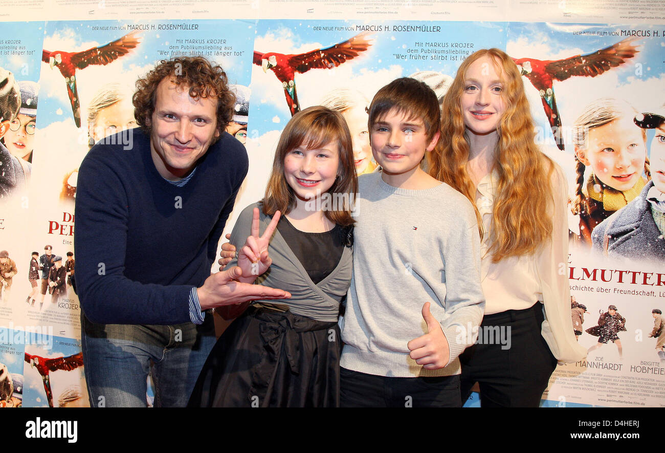 Director Marcus Rosenmueller (L-R) and actors and actresses Zoe ...
