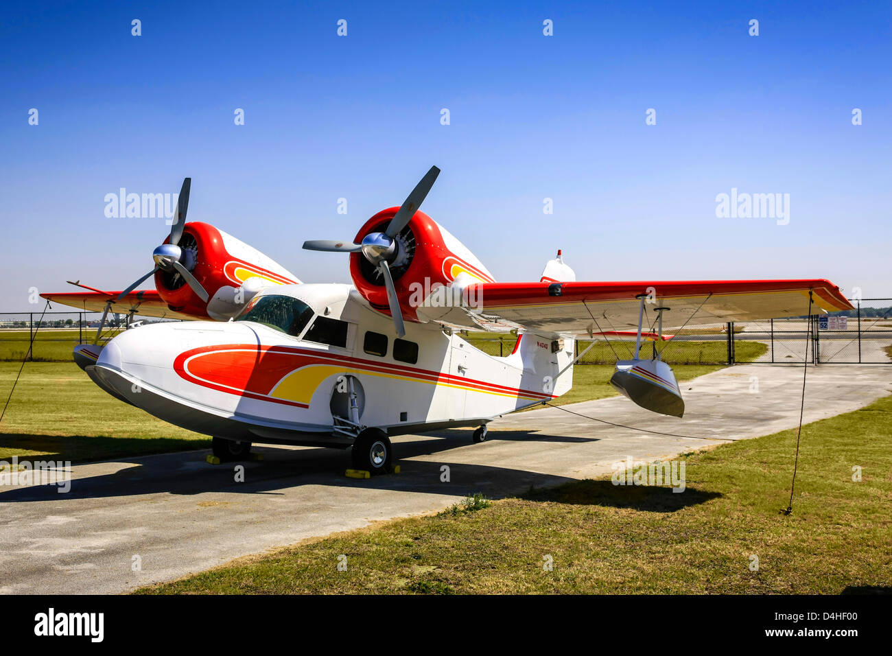 A Grumman G-44 Widgeon Amphibian plane at the Sun n Fun Florida Air ...
