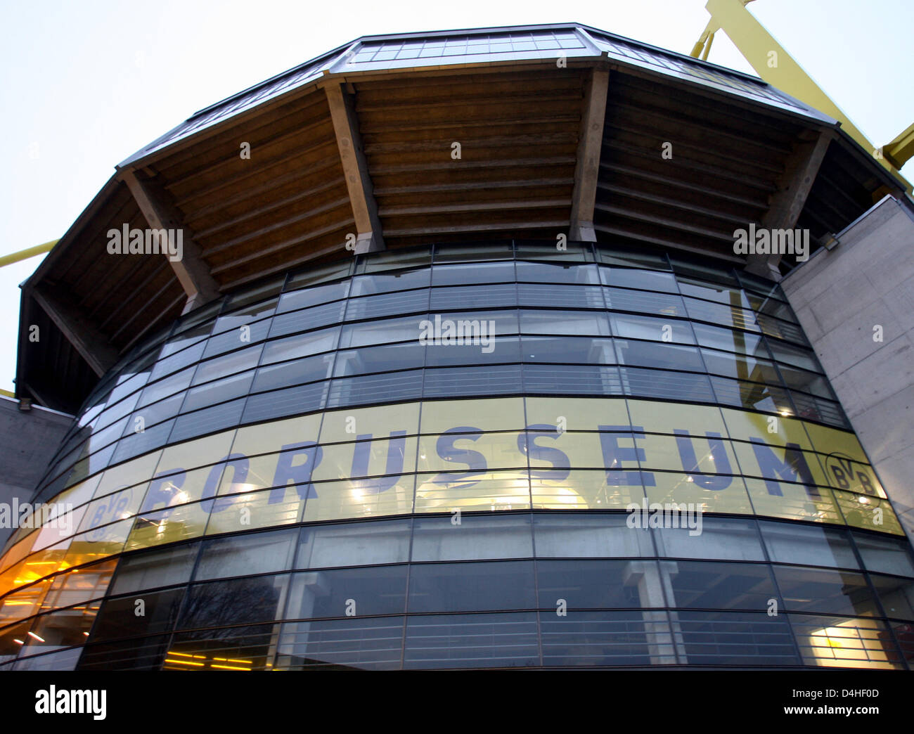 exterior view on German Bundesliga club Borussia Dortmund?s club museum ...