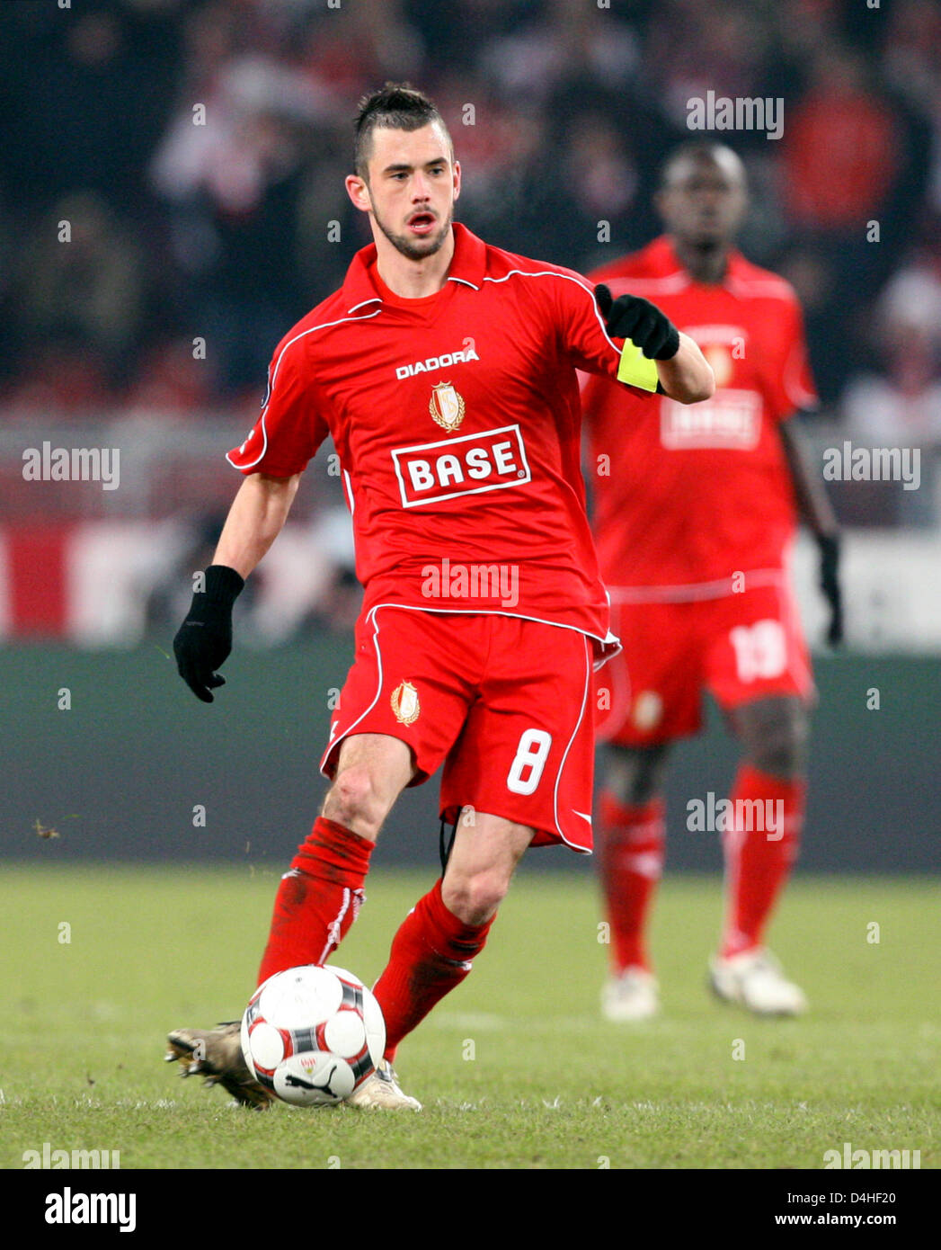Liege?s Steven Defour seen in action during the UEFA Cup group C match ...