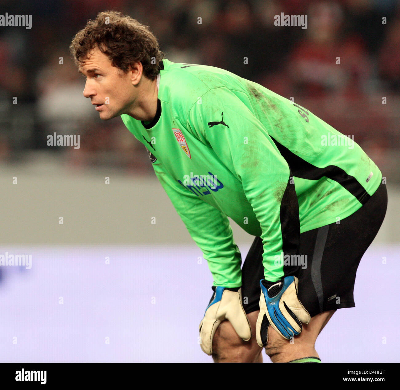 Stuttgart?s goal keeper Jens Lehmann pictured during the UEFA Cup group ...