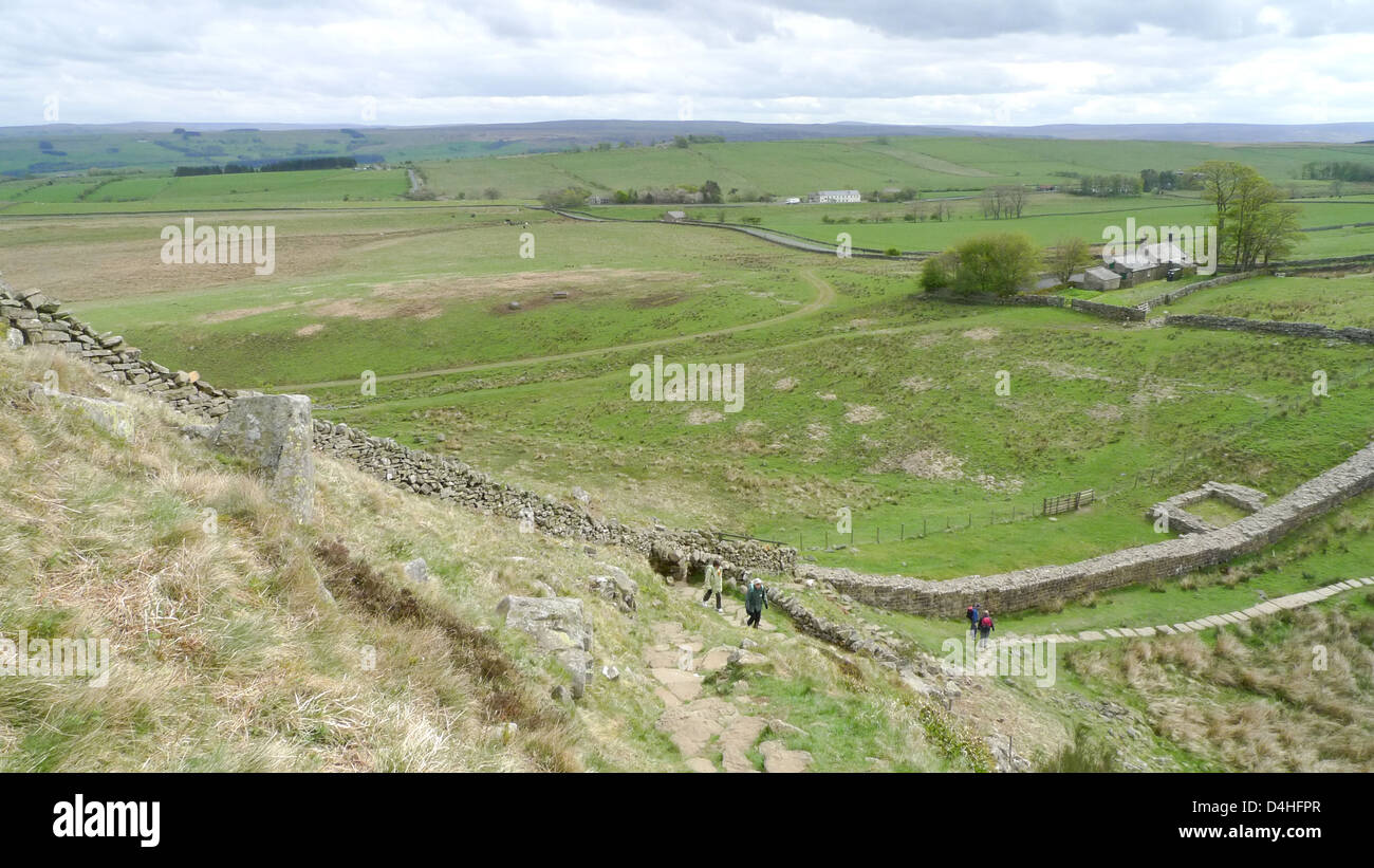 Hadrian's Wall at Steel Rigg, Northumberland National Park, England ...