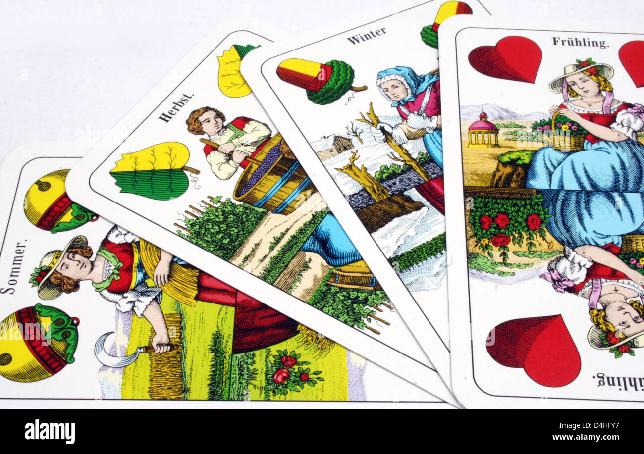Set of Hungarian playing cards Stock Photo - Alamy