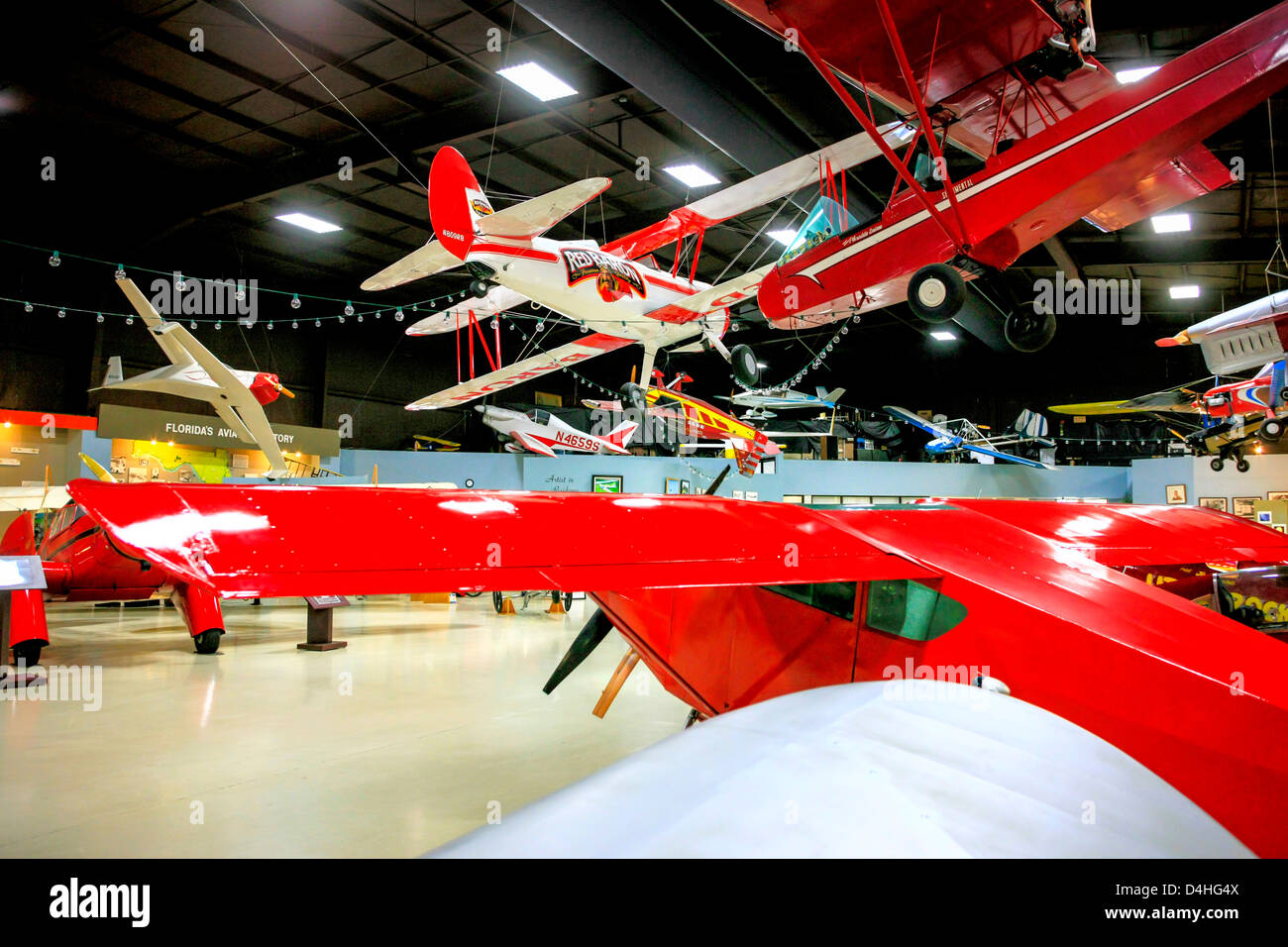 Aircraft exhibits inside the Sun n Fun Florida Air Museum in Lakeland ...