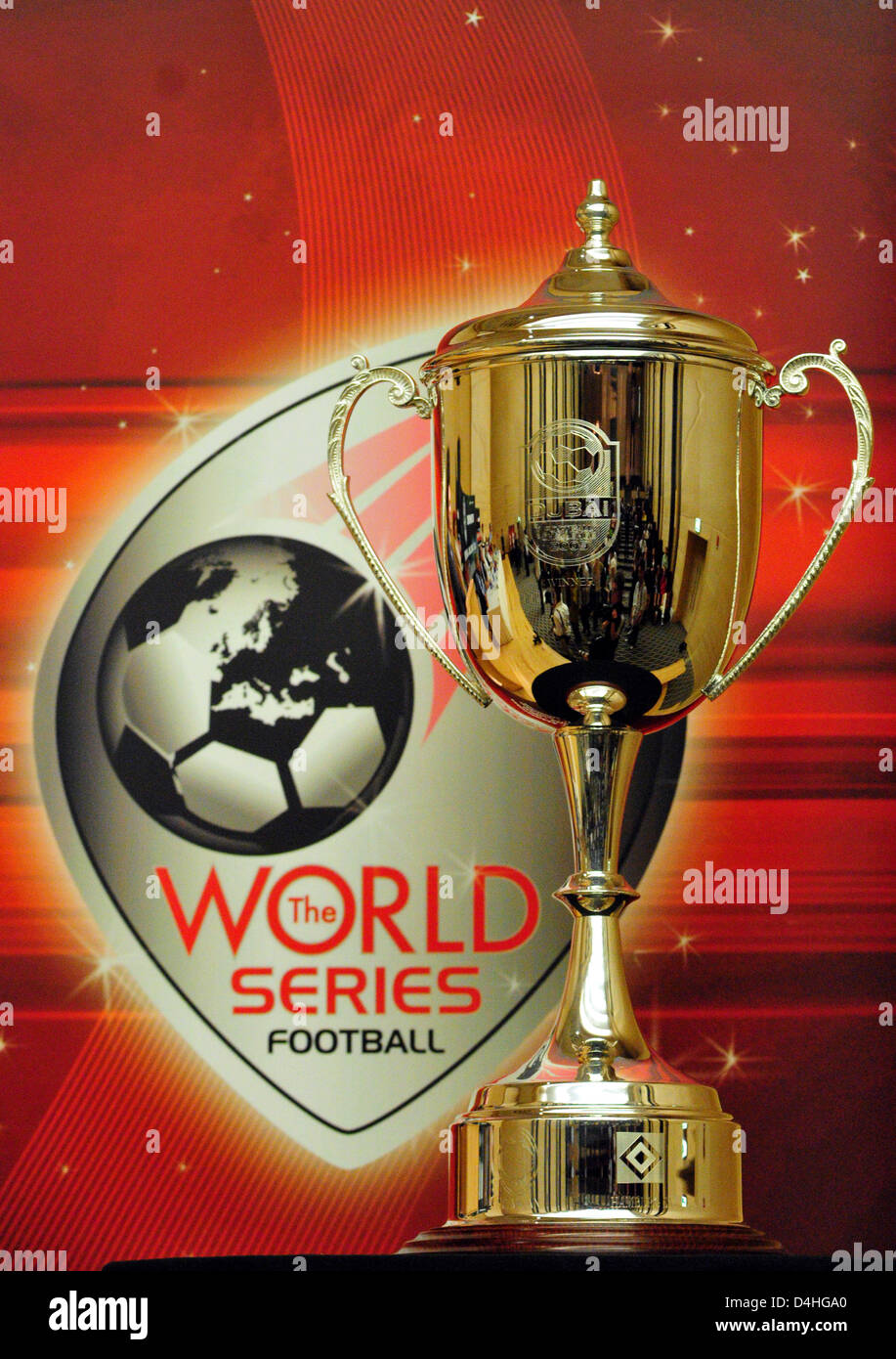 The FIFA World Series Cup trophy depicted in Dubai, United Arab ...