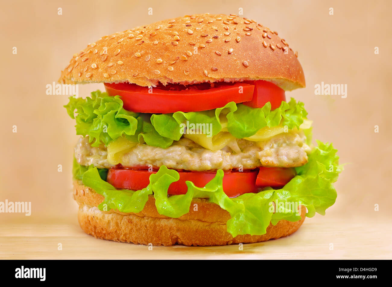 Fast food on the wooden table hi-res stock photography and images - Alamy