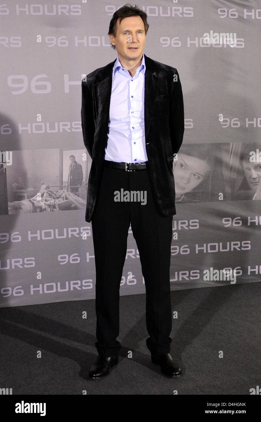 Irish actor Liam Neeson poses during a photo call for his film ?96 ...