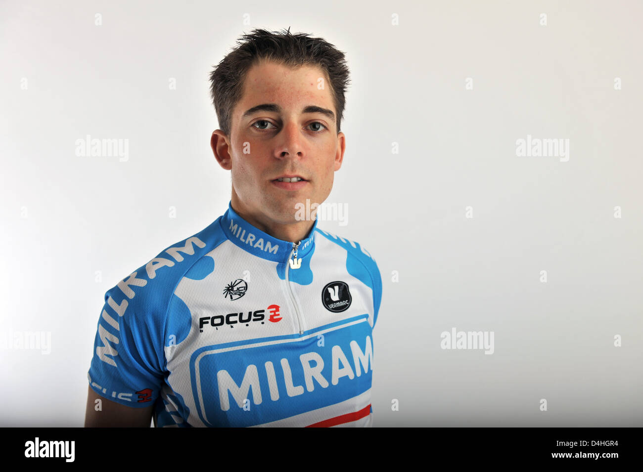German professional cyclist Matthias Russ poses during the official ...