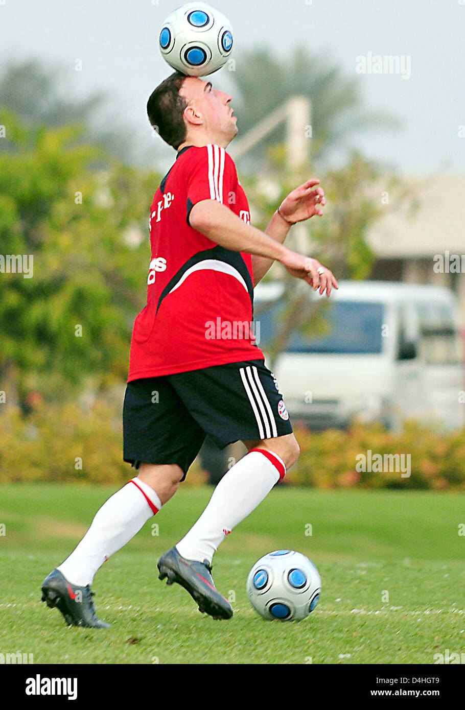 French Franck Ribery of Bundesliga club FC Bayern Munich plays with the ...