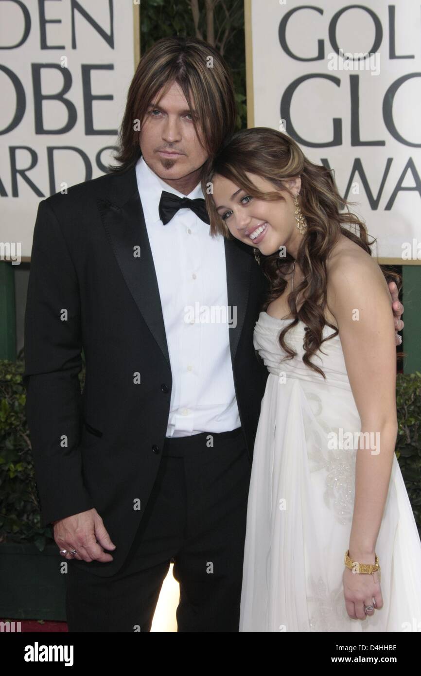 Singer Miley Cyrus and father Billy Ray Cyrus arrive for the 66th ...
