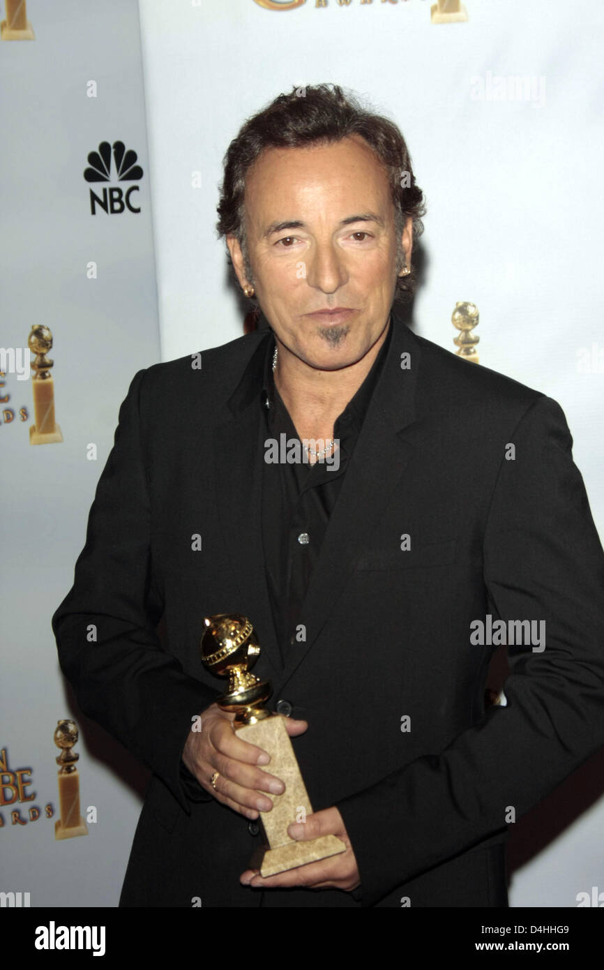 Musician Bruce Springsteen in the press room at the 66th Annual Golden ...