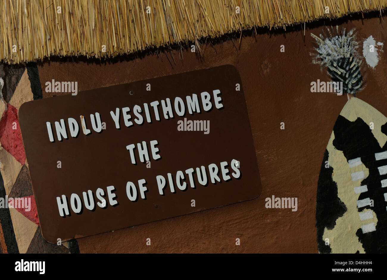 Eshowe, KwaZulu-Natal, South Africa,sign at auditorium at Zulu theme ...