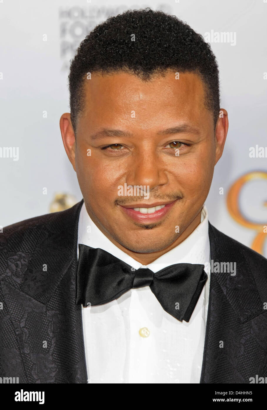 Actor Terrence Howard arrives for the 66th Annual Golden Globe Awards ...