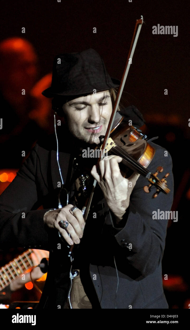 German-American violinist David Garrett stages his new programme ...