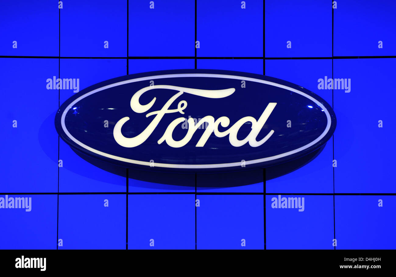 The Ford logo is pictured at the North American International Auto Show ...