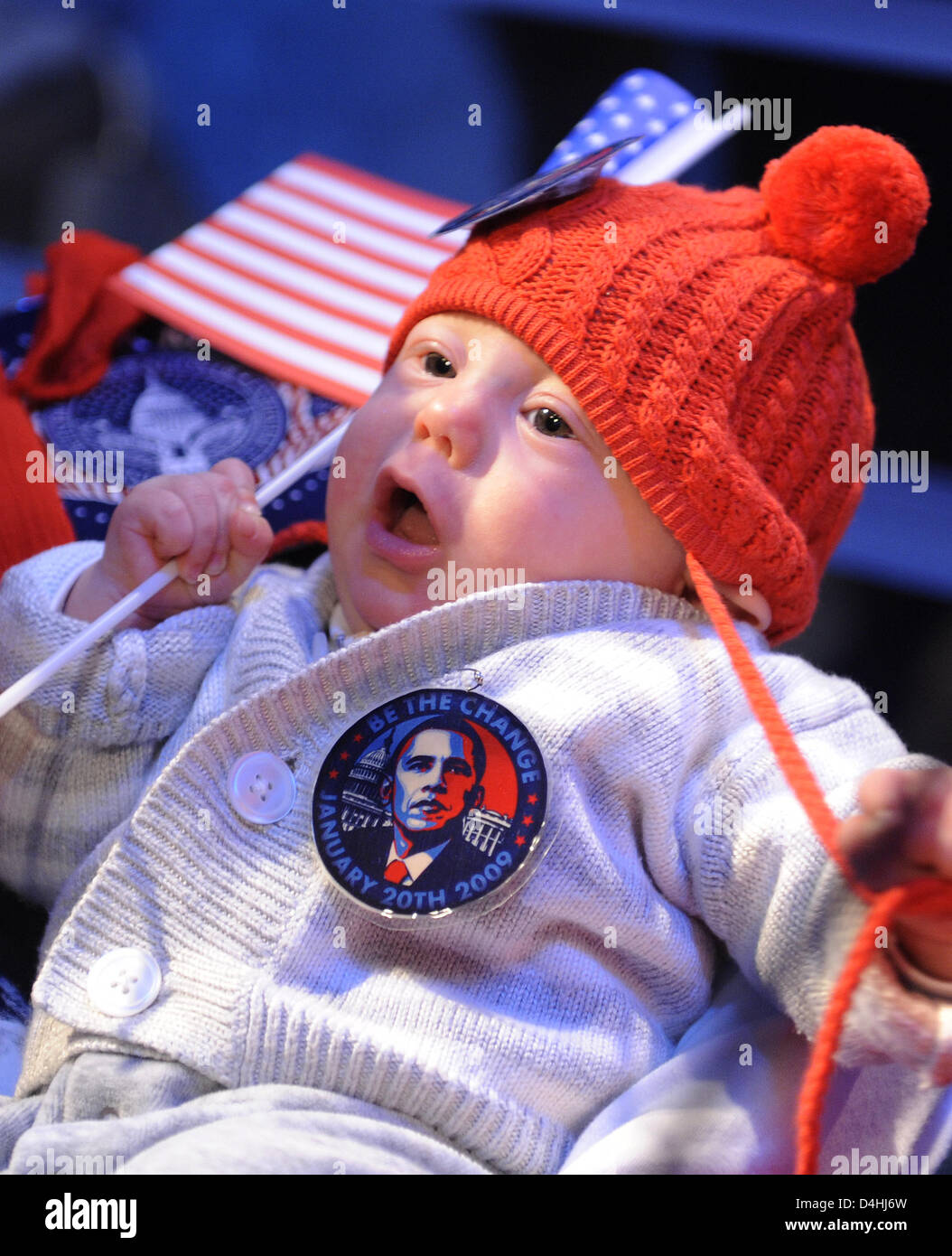 Four-month-old baby Dorian of US-Democrat Dyane Neiman (unseen) is ...
