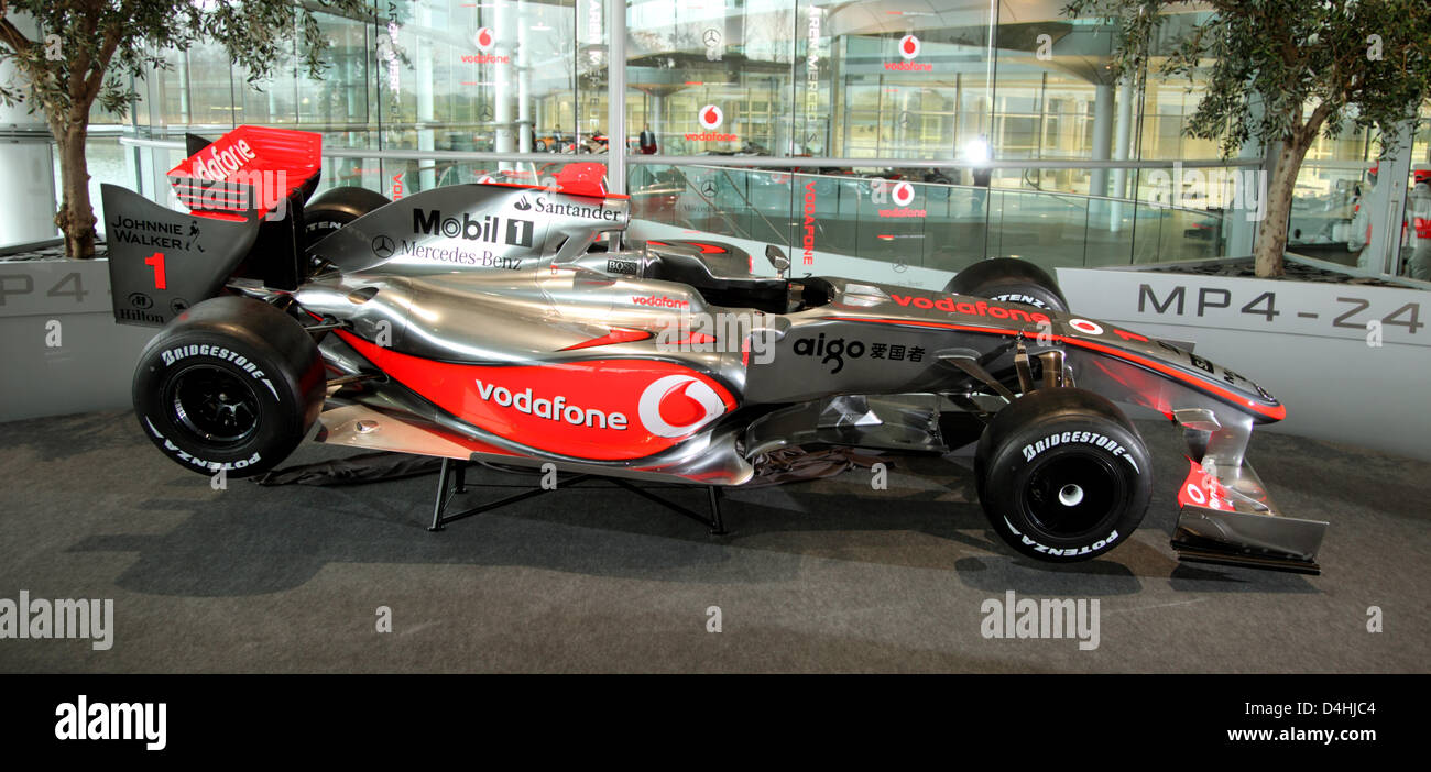 The new racing car MP4-24 is presented at McLaren Technology Centre in ...
