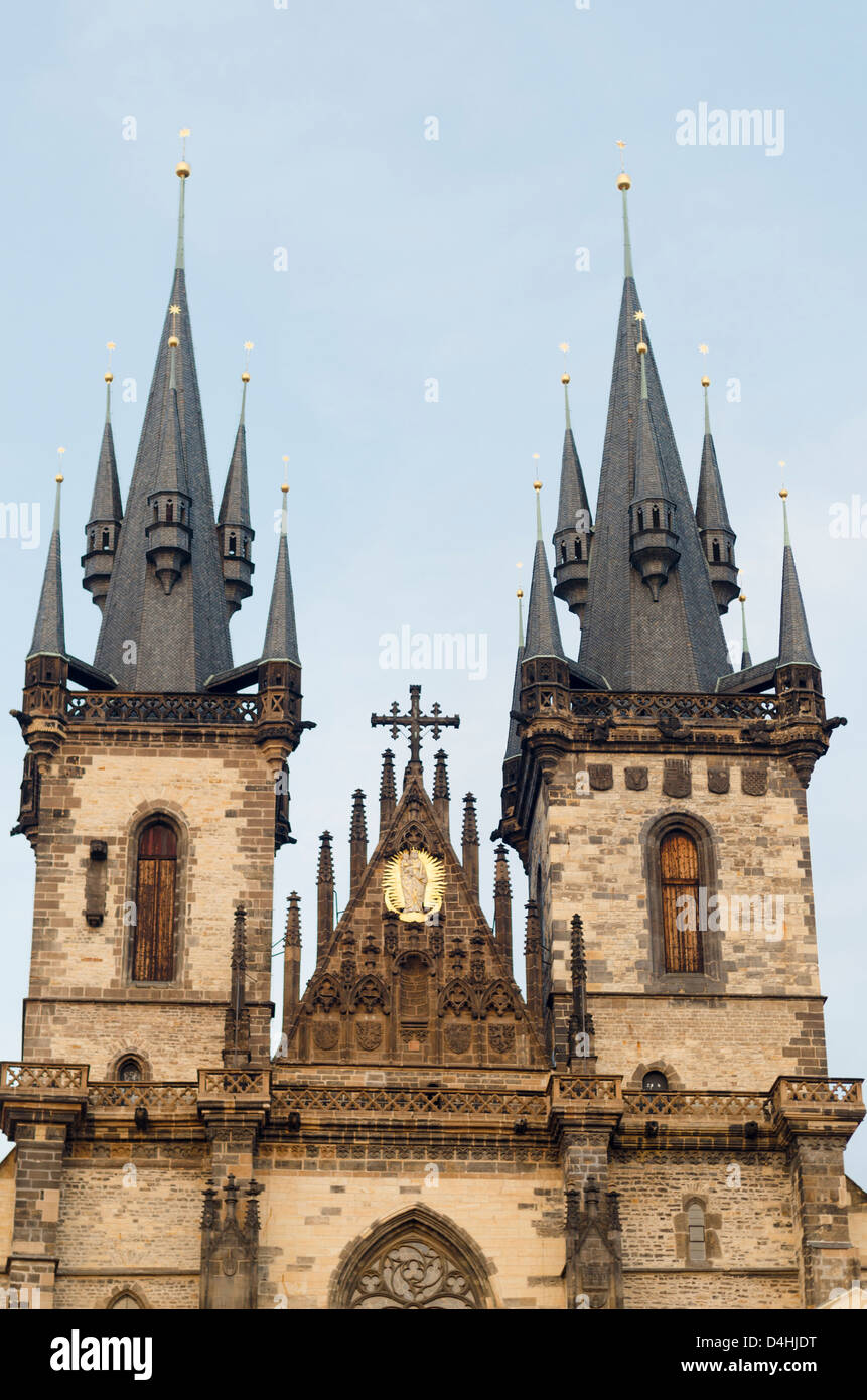 Tyn Cathedral, Prague, Old Town Square, Prague, Czech Republic Stock ...