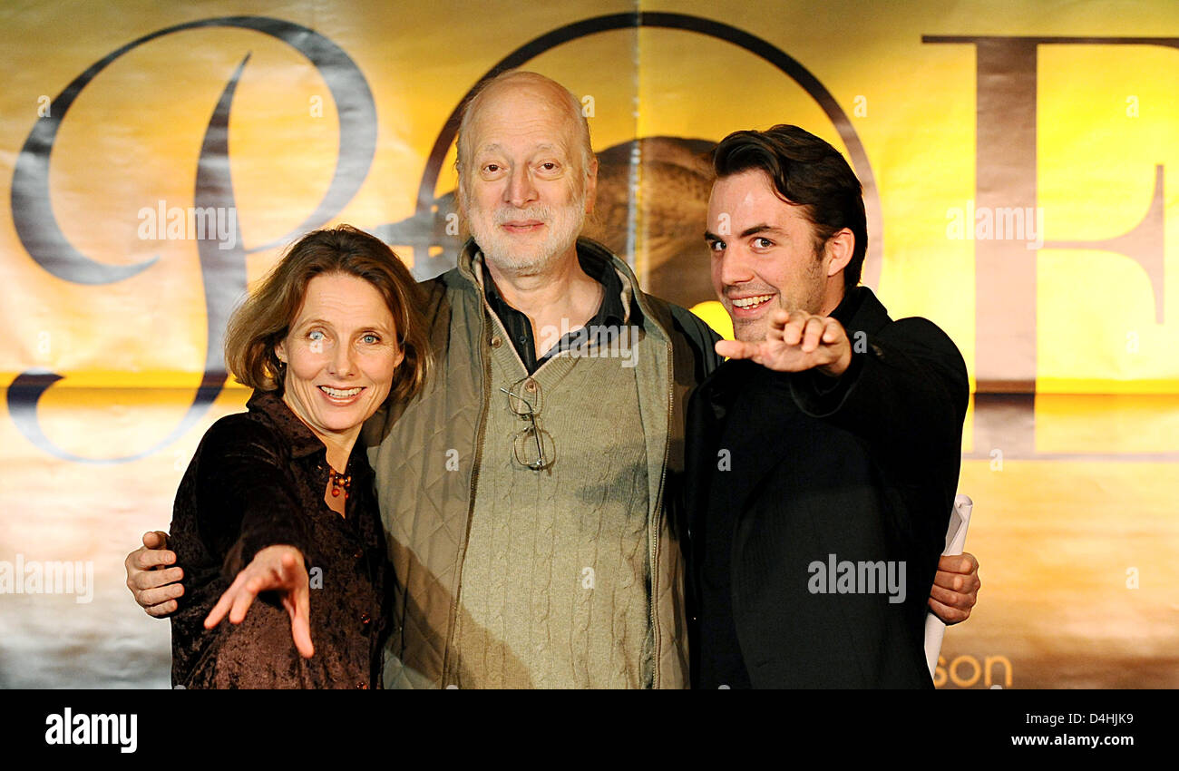 British composer and musician Eric Woolfson (C) poses with German ...