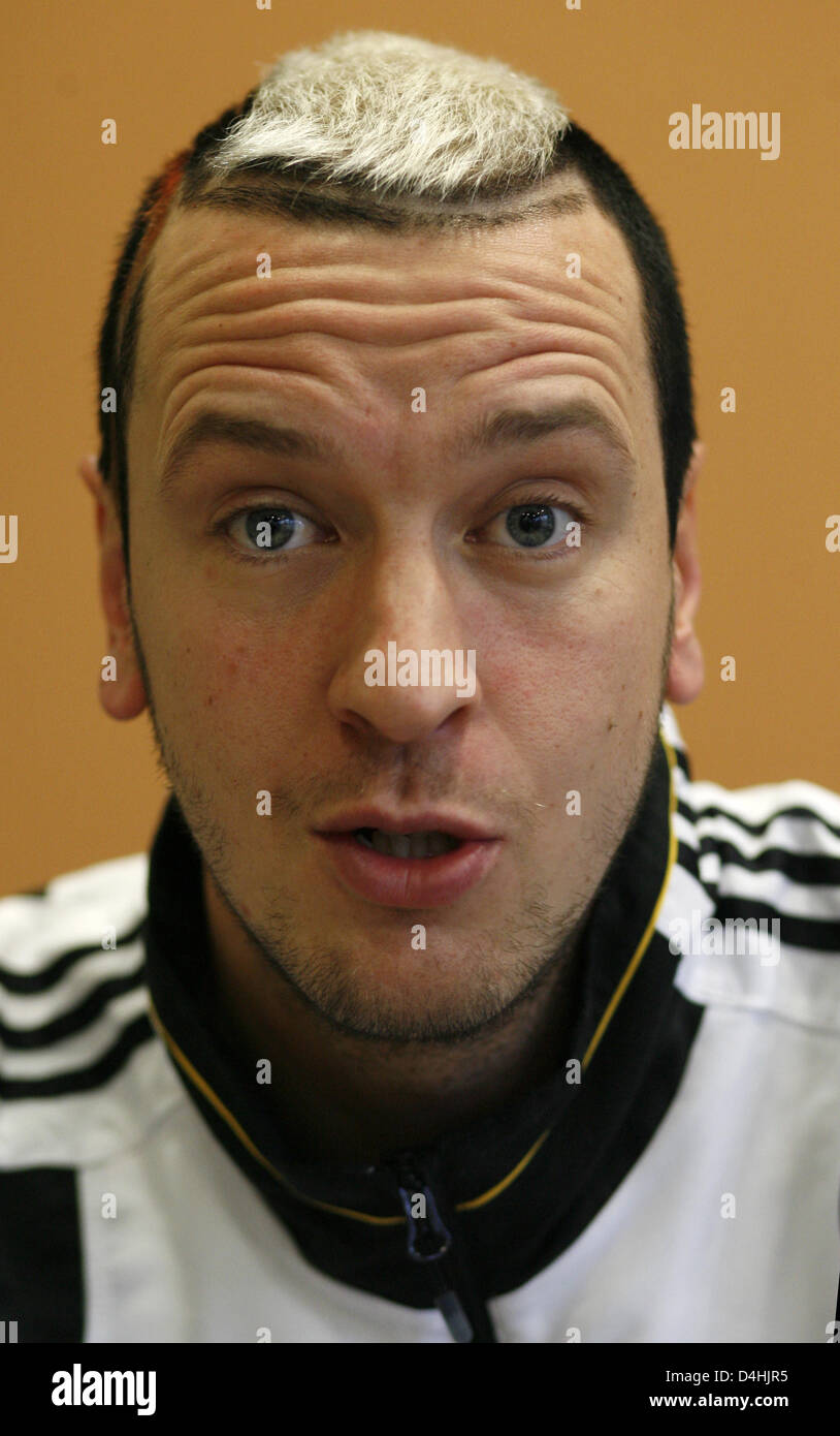 Germany?s Pascal Hens pictured at a press conference in Varadzin ...