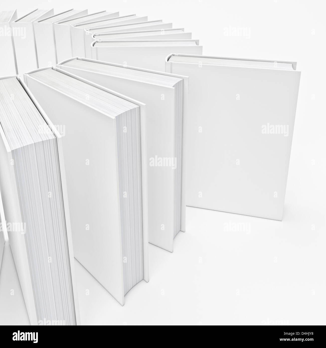 3d image white books hi-res stock photography and images - Alamy
