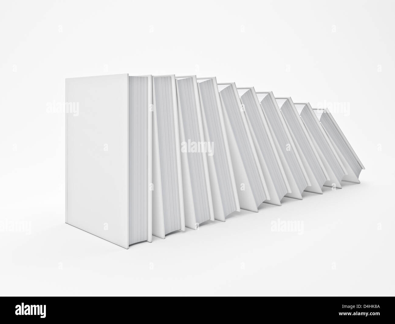 3d image of white book empty cover Stock Photo - Alamy