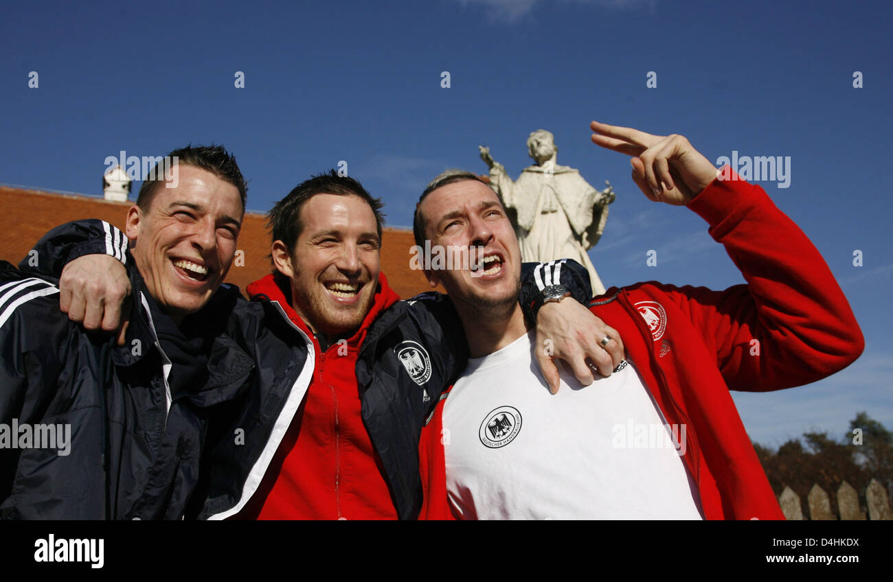 (L-R) Germany?s Dominik Klein, Torsten Jansen and Pascal Hens pictured ...