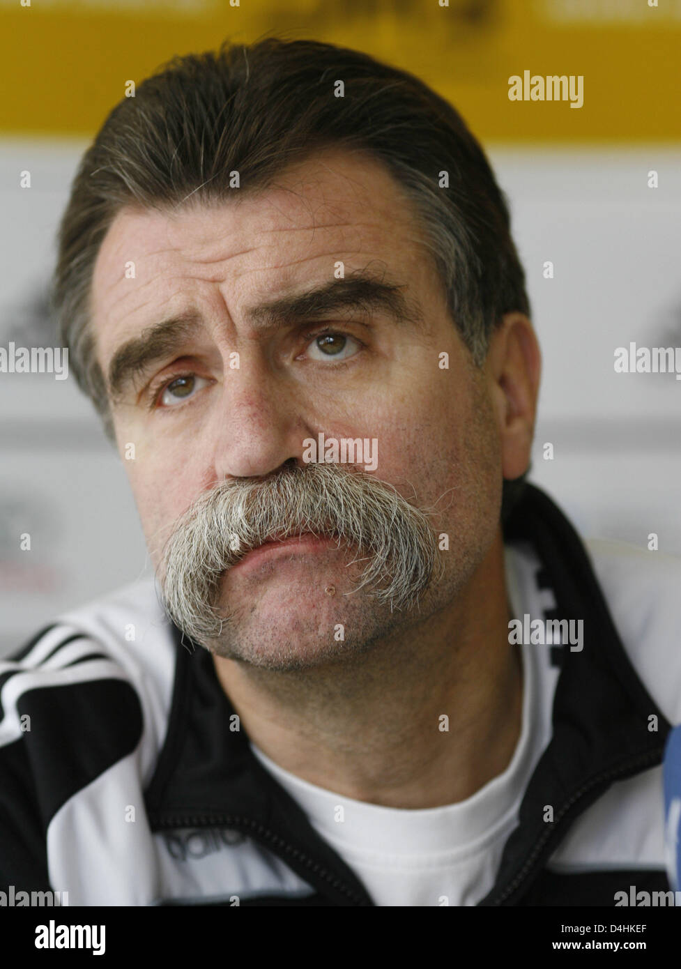 Germany?s head coach Heiner Brand pictured during a press conference at ...